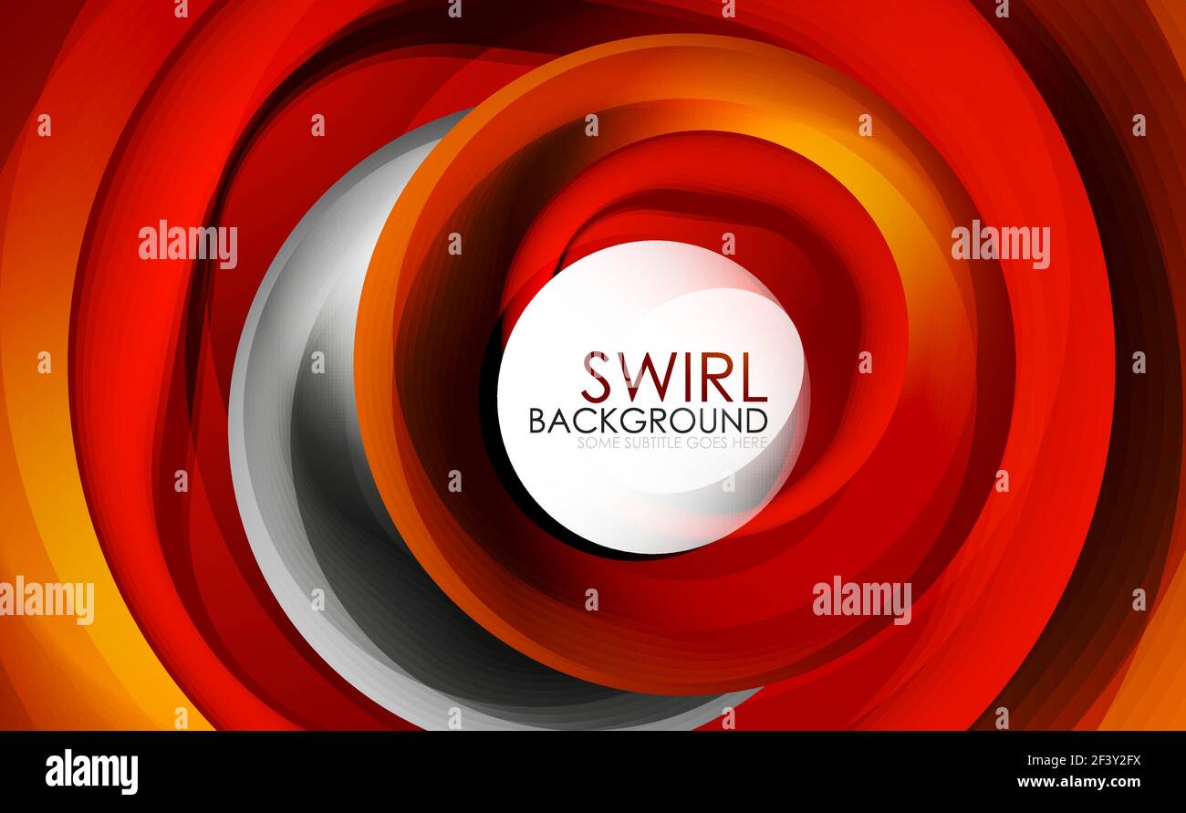 Spiral swirl flowing lines 3d vector abstract digital motion background ...