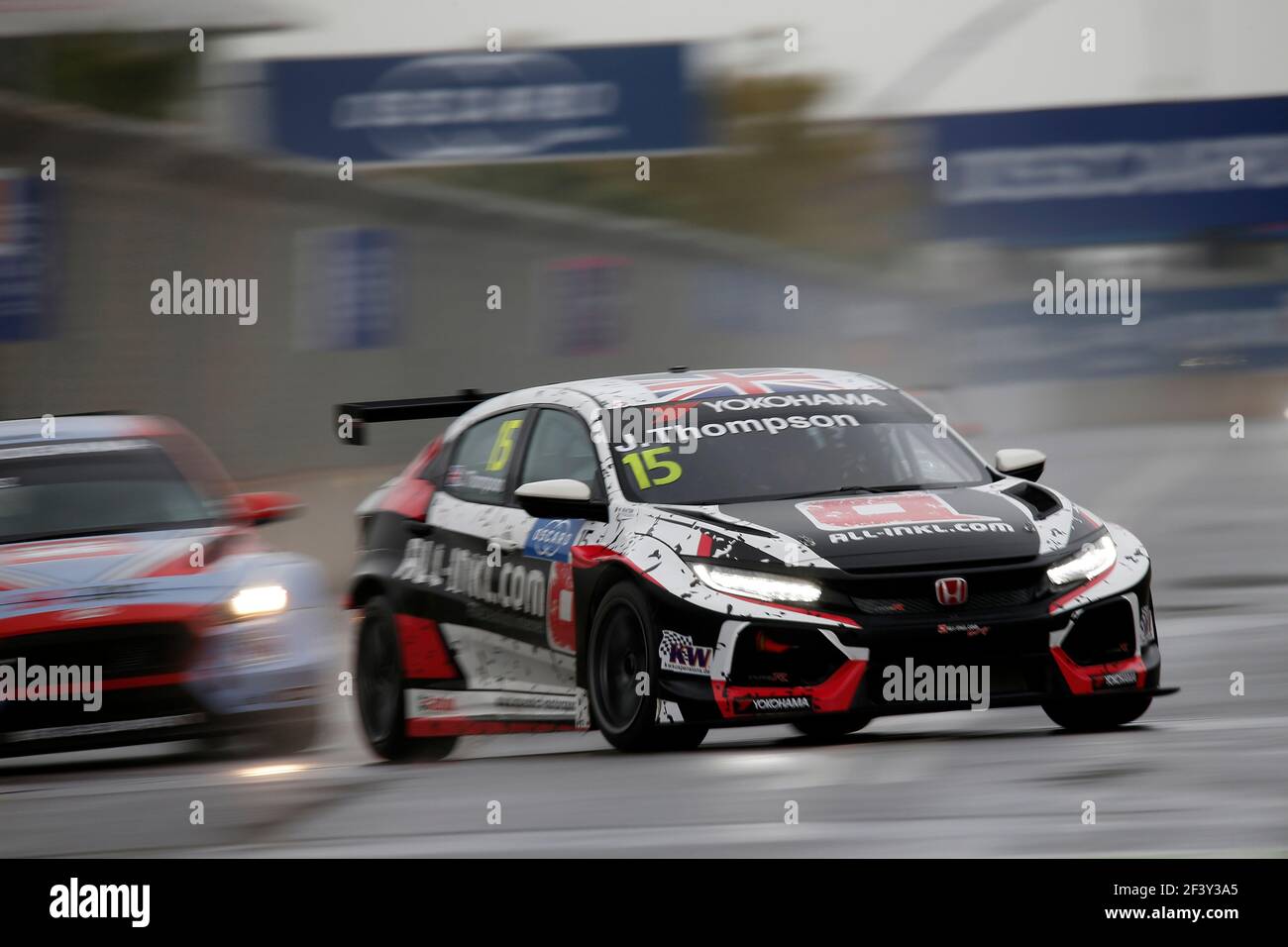15 THOMPSON James (GBR), ALL-INKL.COM Munnich Motorsport, Honda Civic TCR, action during the ...