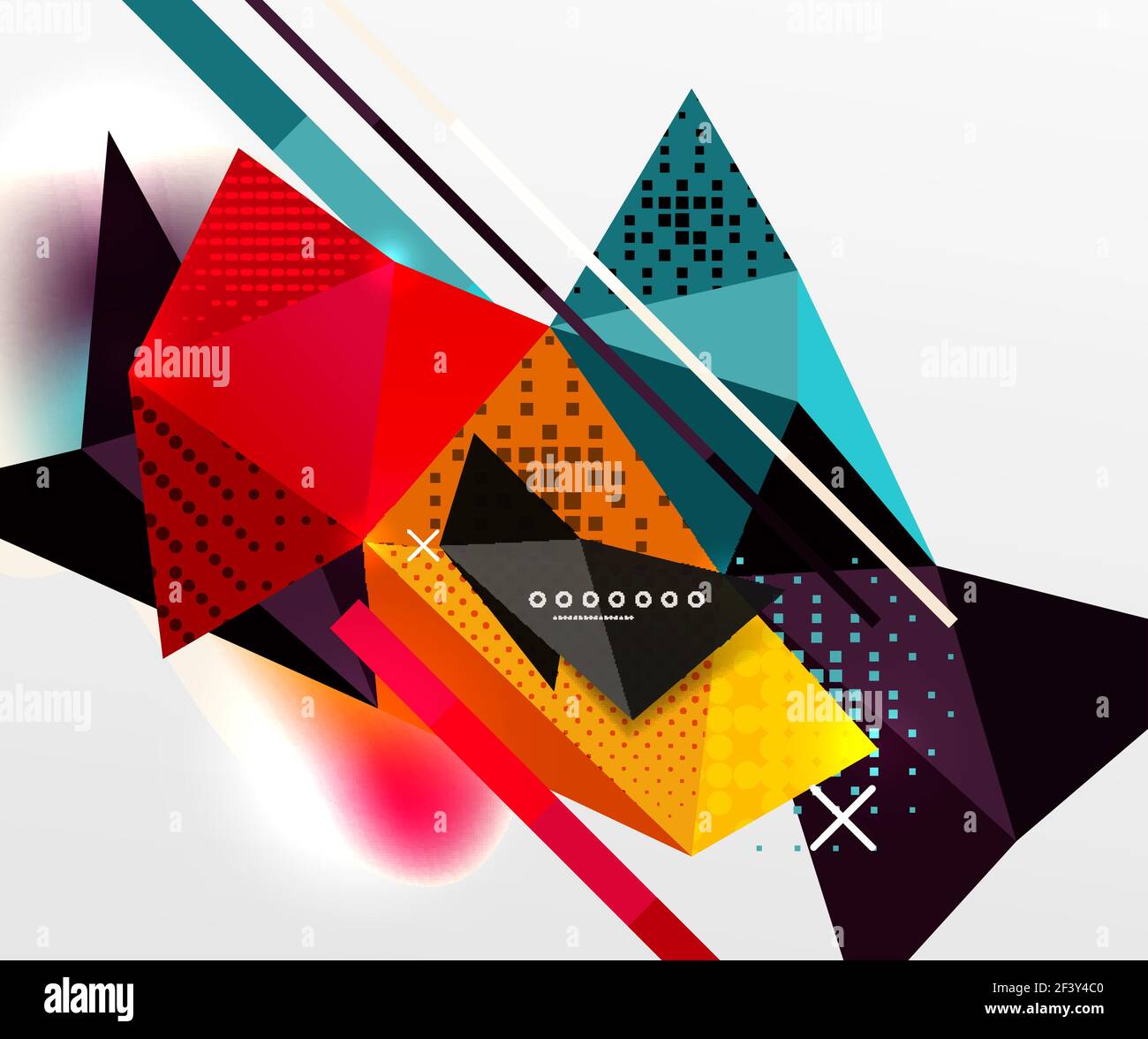 Abstract geometric background, polygonal triangle elements, lines and ...