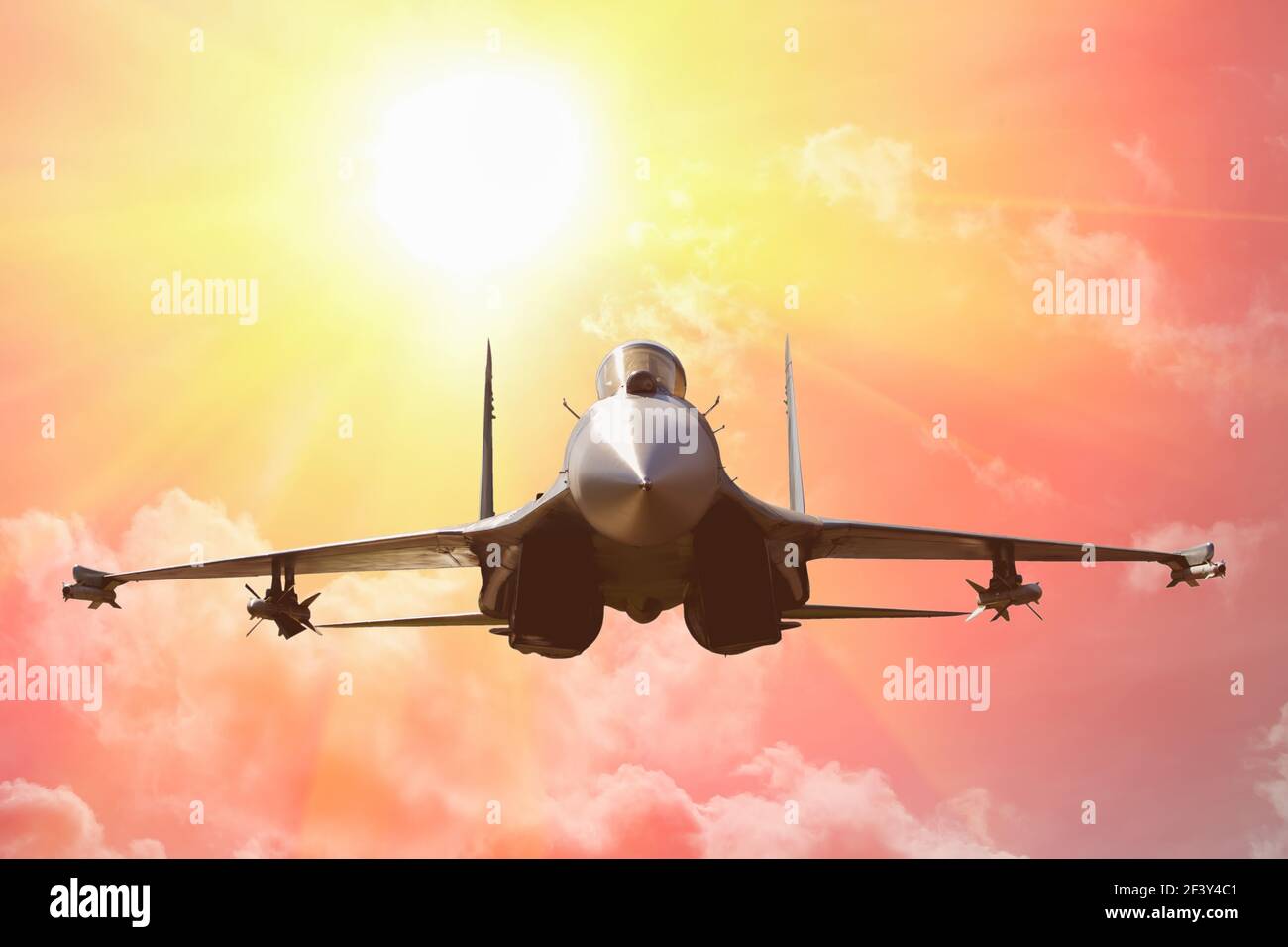 Russian aircraft flying in the cloudy sky Stock Photo - Alamy