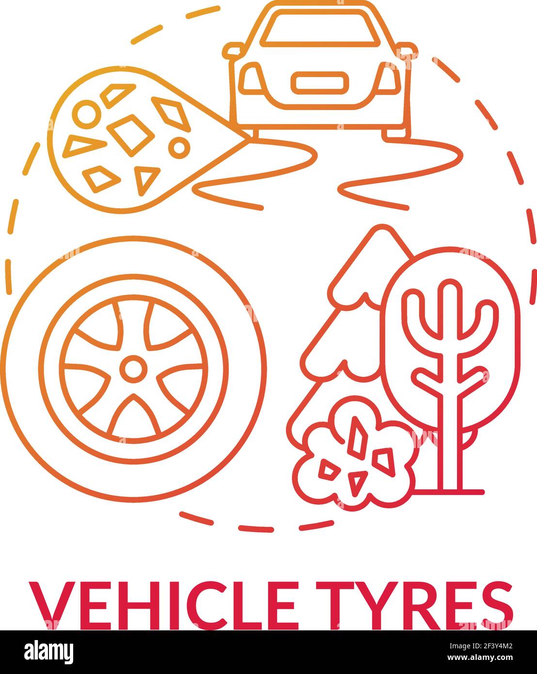 Recycling waste tyres Stock Vector Images - Alamy