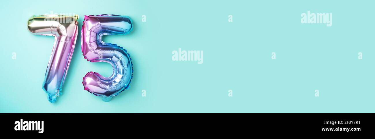 Balloon number 75 hi-res stock photography and images - Alamy