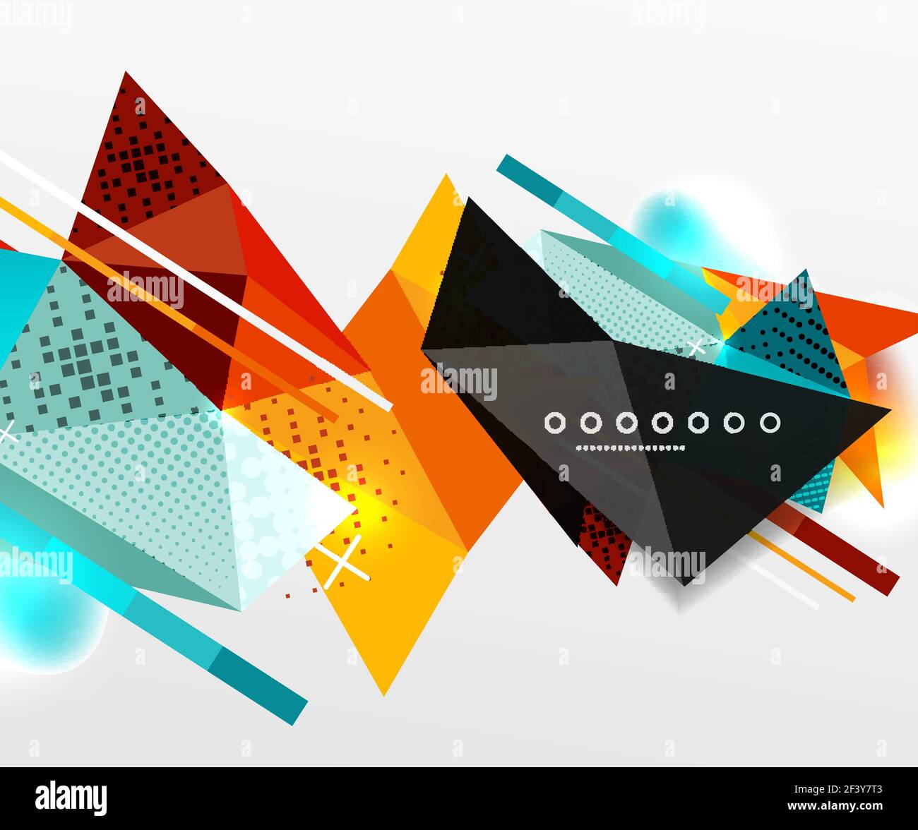 Abstract geometric background, polygonal triangle elements, lines and ...