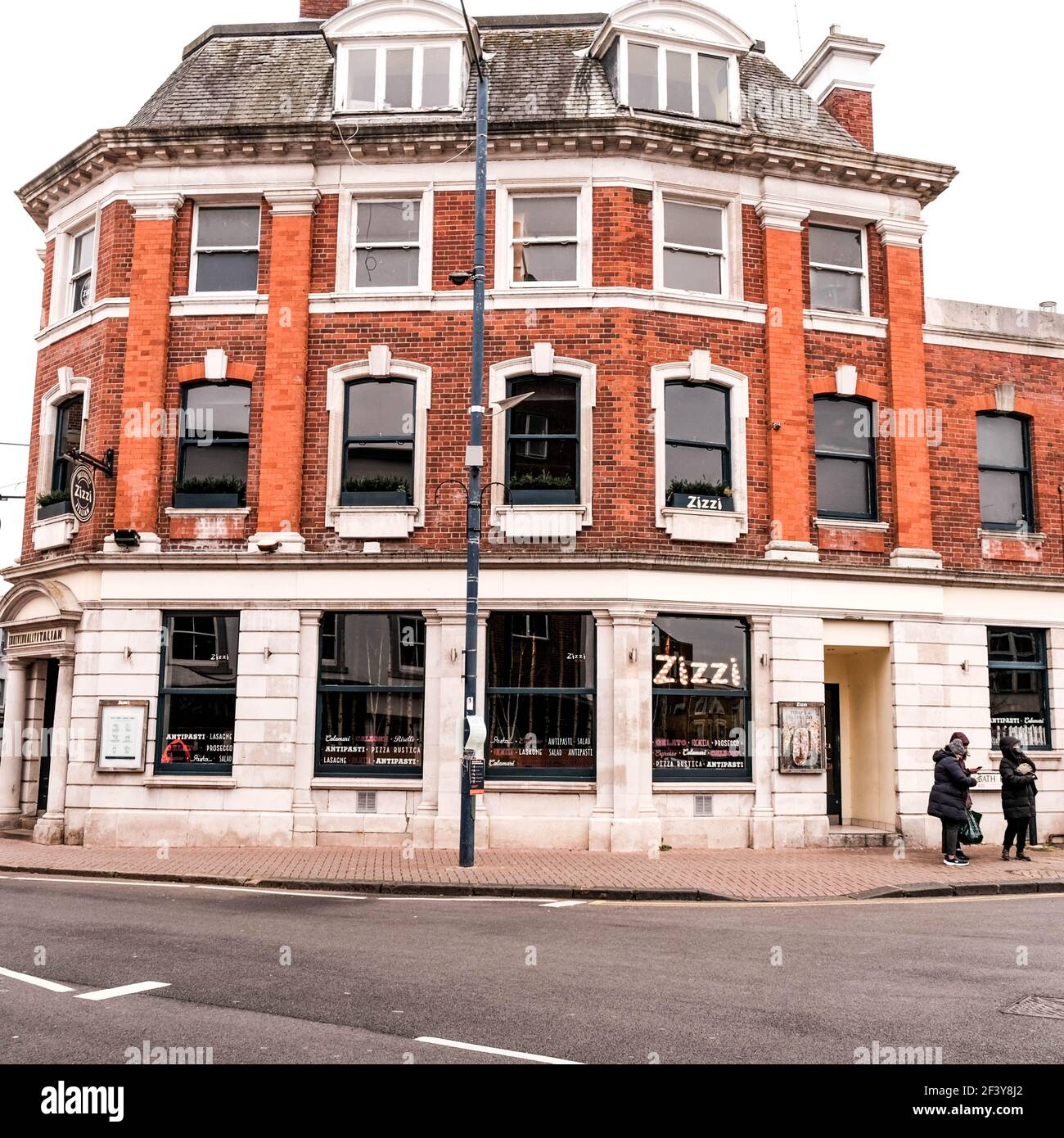 London UK, March 18 2021, Zizzi Italian Style Food Restaurant Building ...