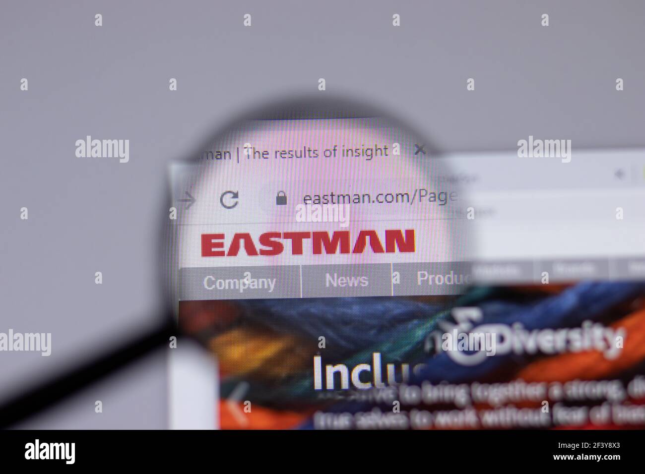 New York, USA - 18 March 2021: Eastman Chemical Company logo icon on ...