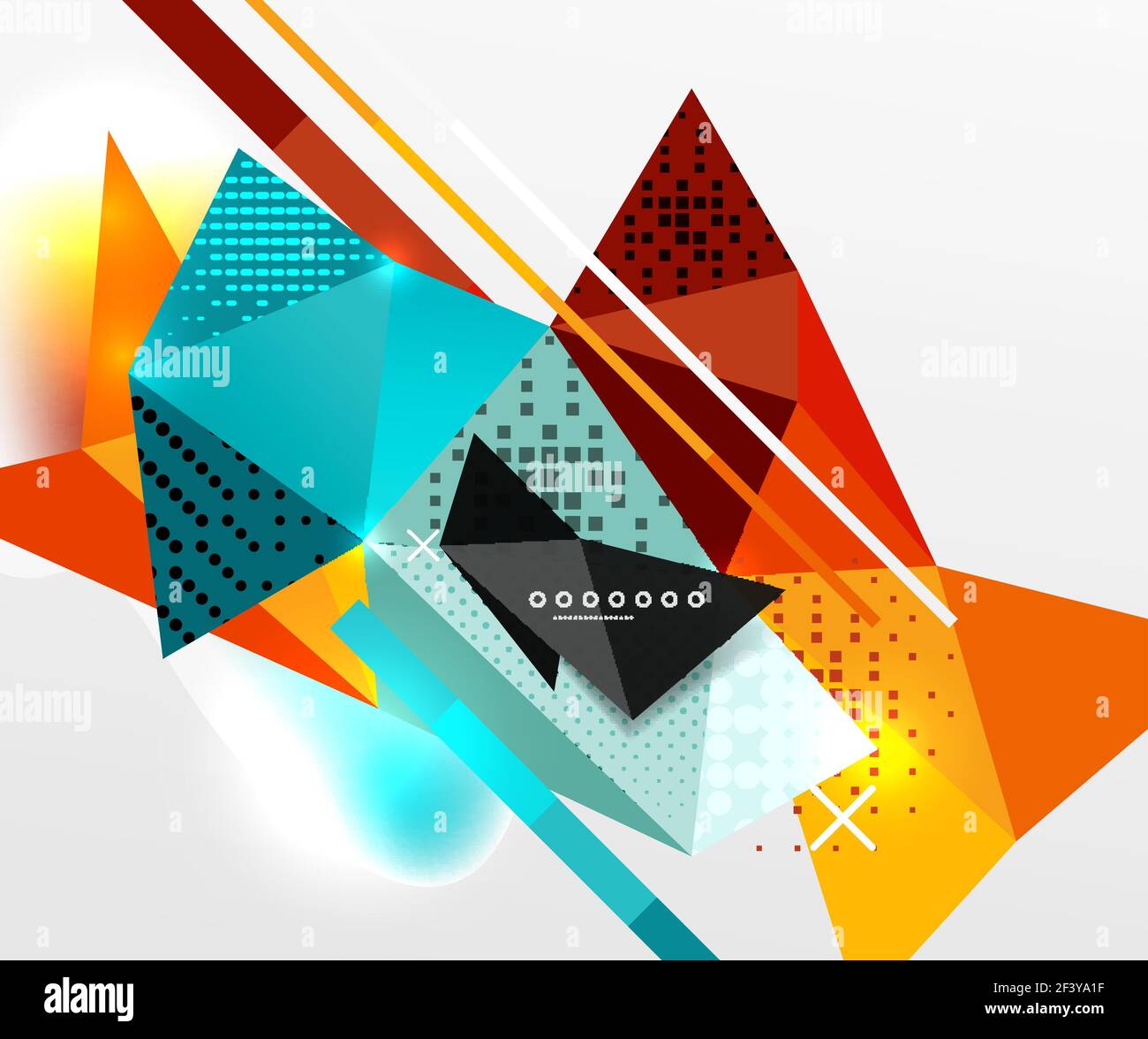 Abstract geometric background, polygonal triangle elements, lines and ...