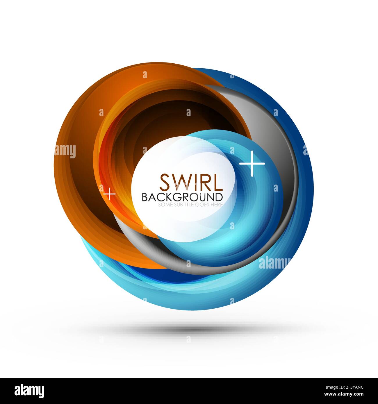 Spiral swirl flowing lines 3d vector abstract background. Spiral swirl ...