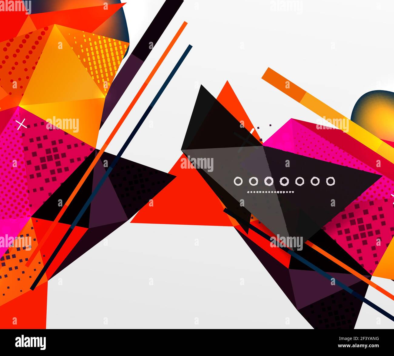 Abstract geometric background, polygonal triangle elements, lines and ...