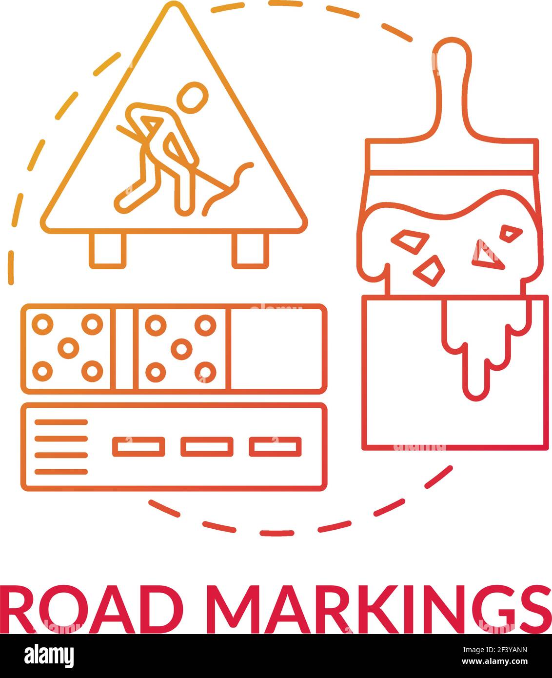 Road markings concept icon Stock Vector Image & Art - Alamy