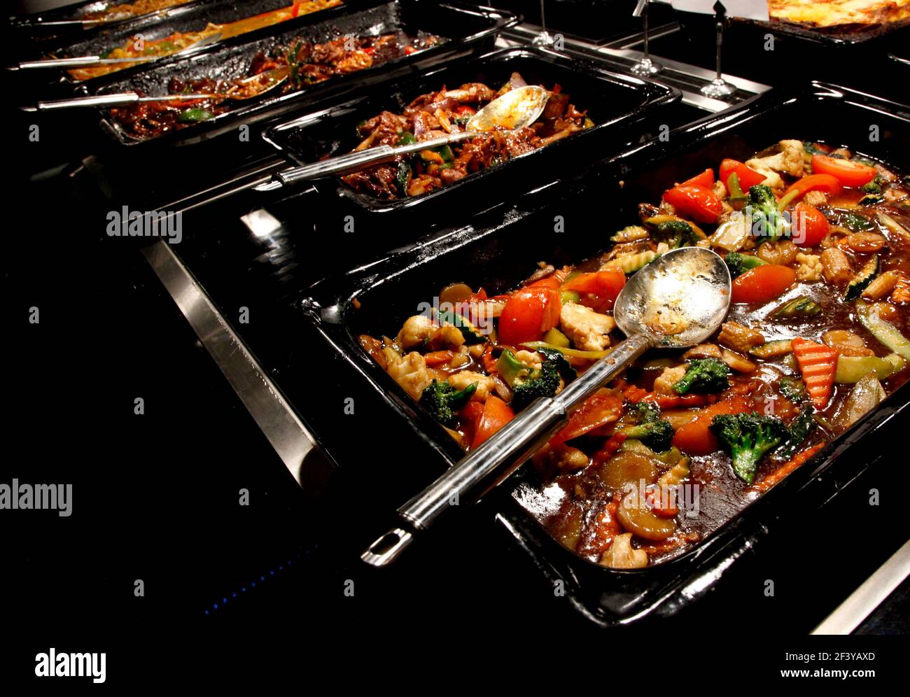 Asian buffet at a restaurant Stock Photo - Alamy