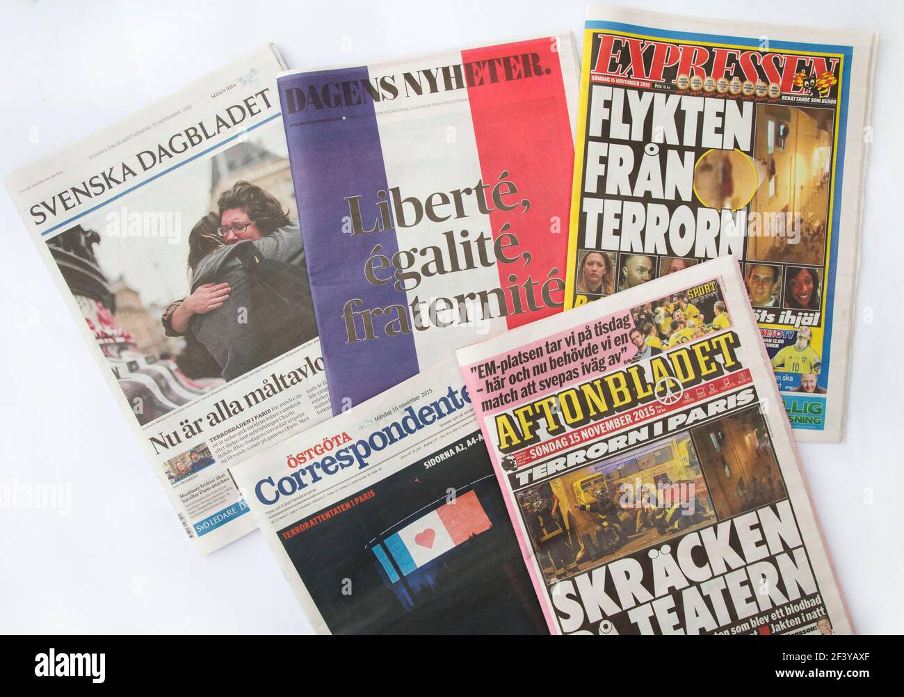 Front page of swedish morning newspapers after the terrorist attack in ...