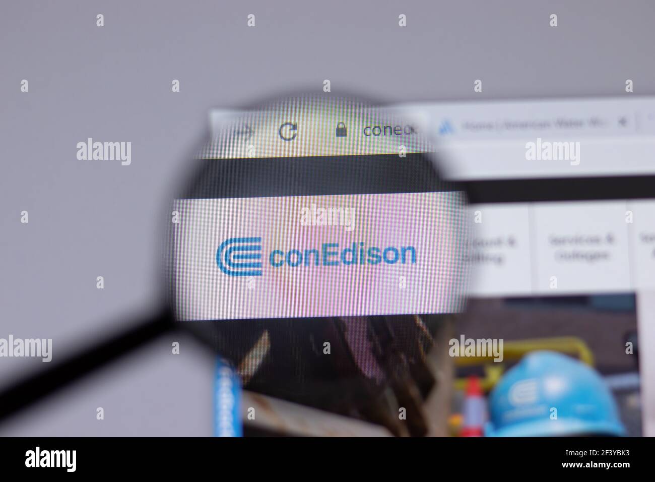 New York, USA - 18 March 2021: Consolidated Edison conEdison company ...