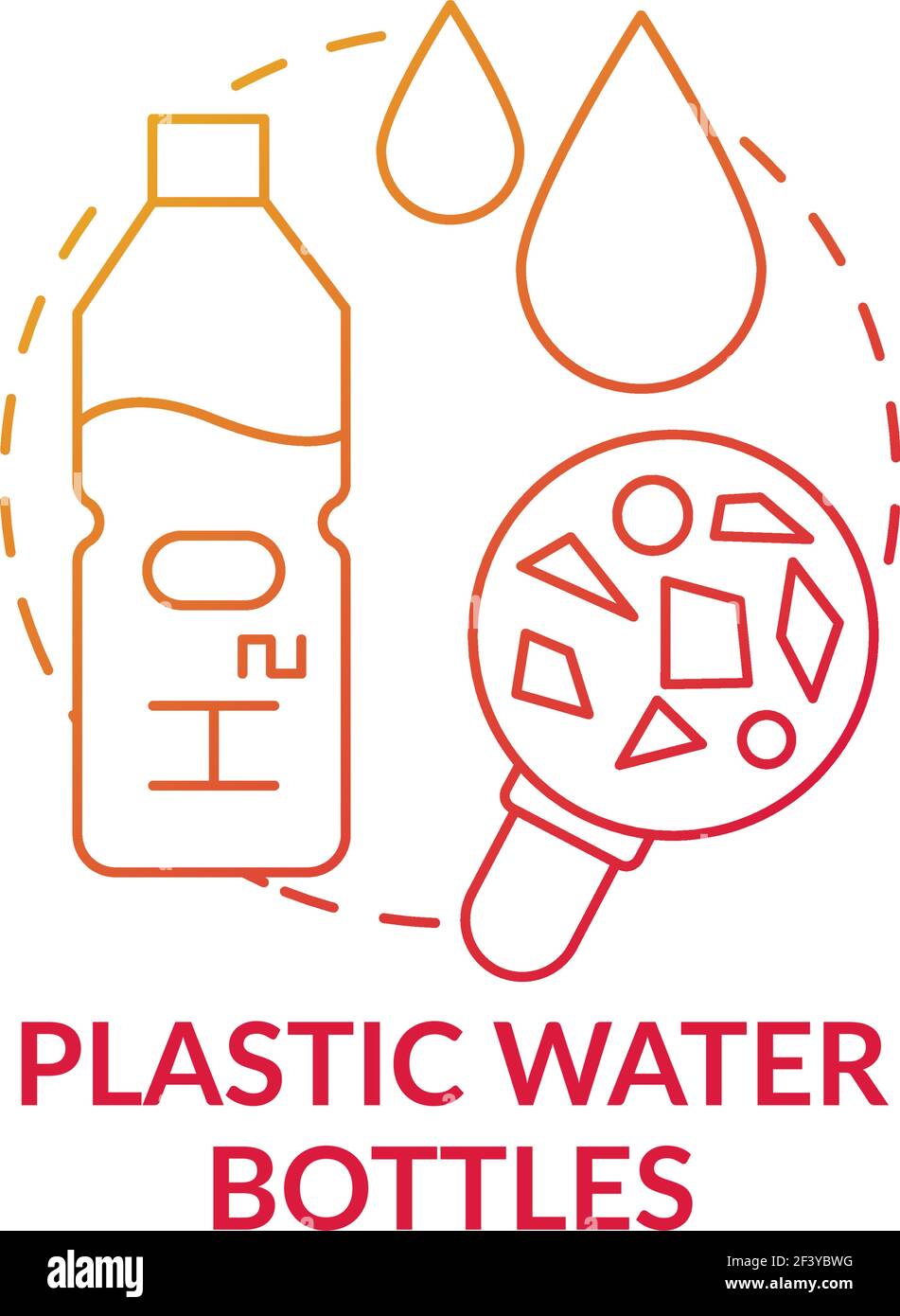 Plastic bottles trash sea Stock Vector Images - Alamy