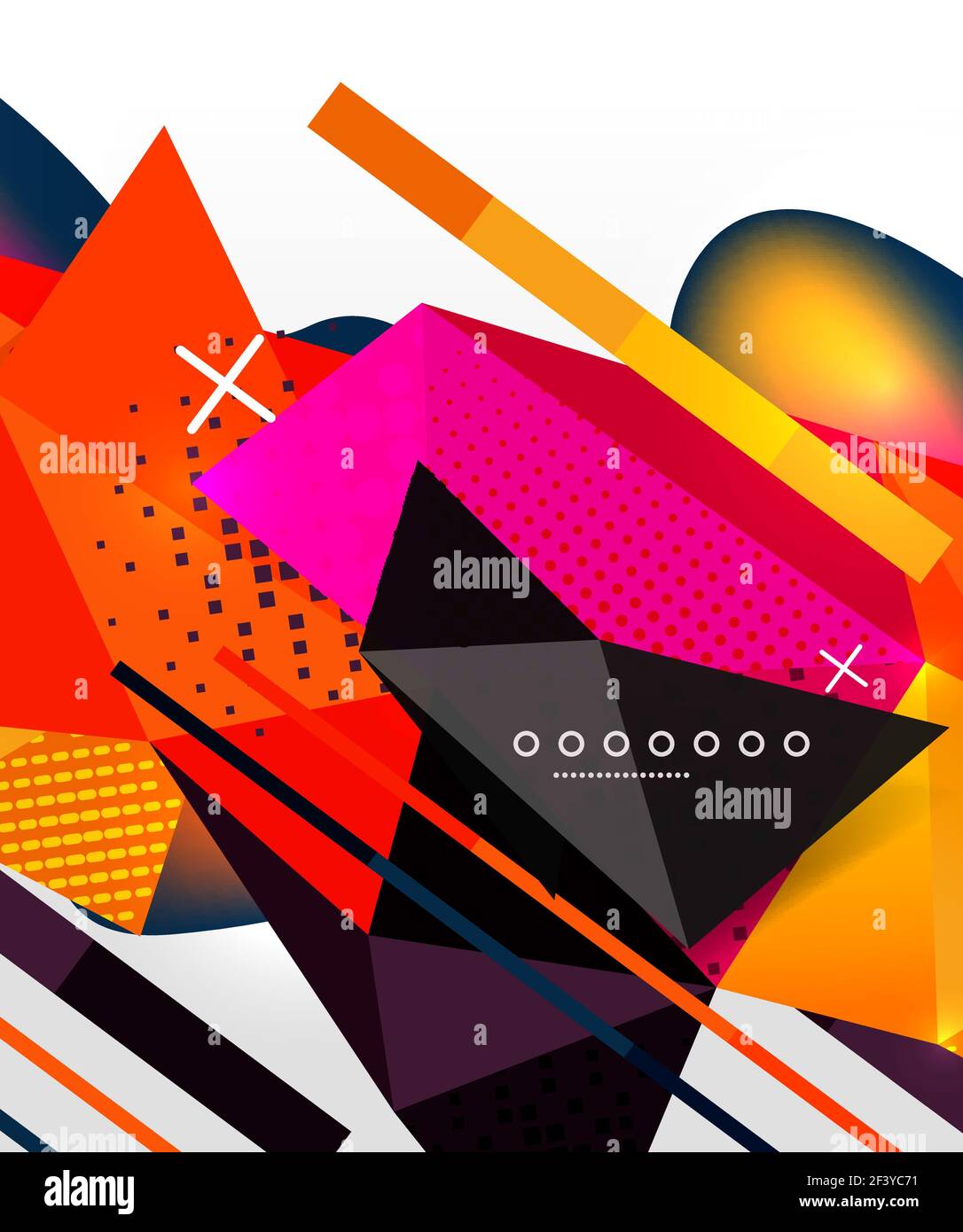 Abstract geometric background, polygonal triangle elements, lines and ...