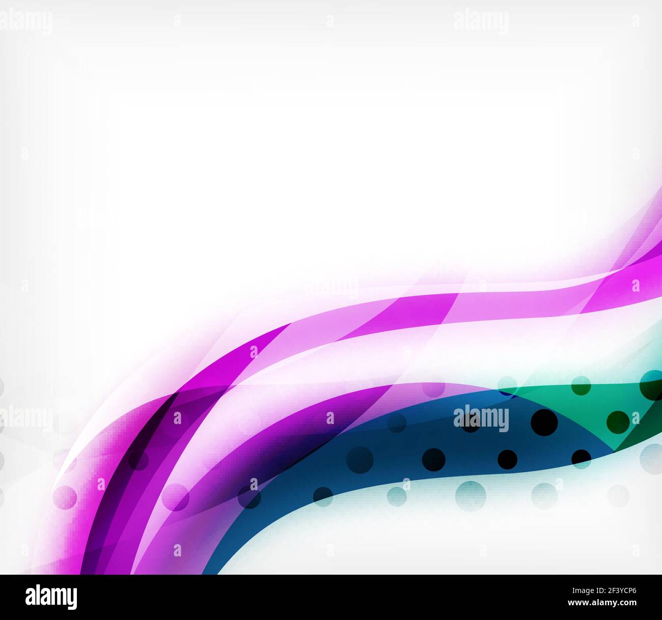 Vector colorful wavy stripe on white background with blurred effects ...