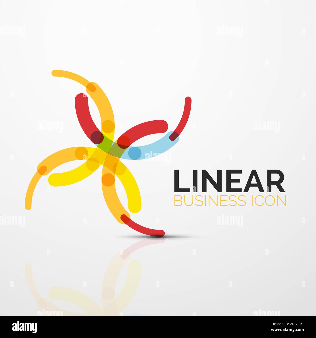 Outline minimal abstract geometric linear business icon made of line ...