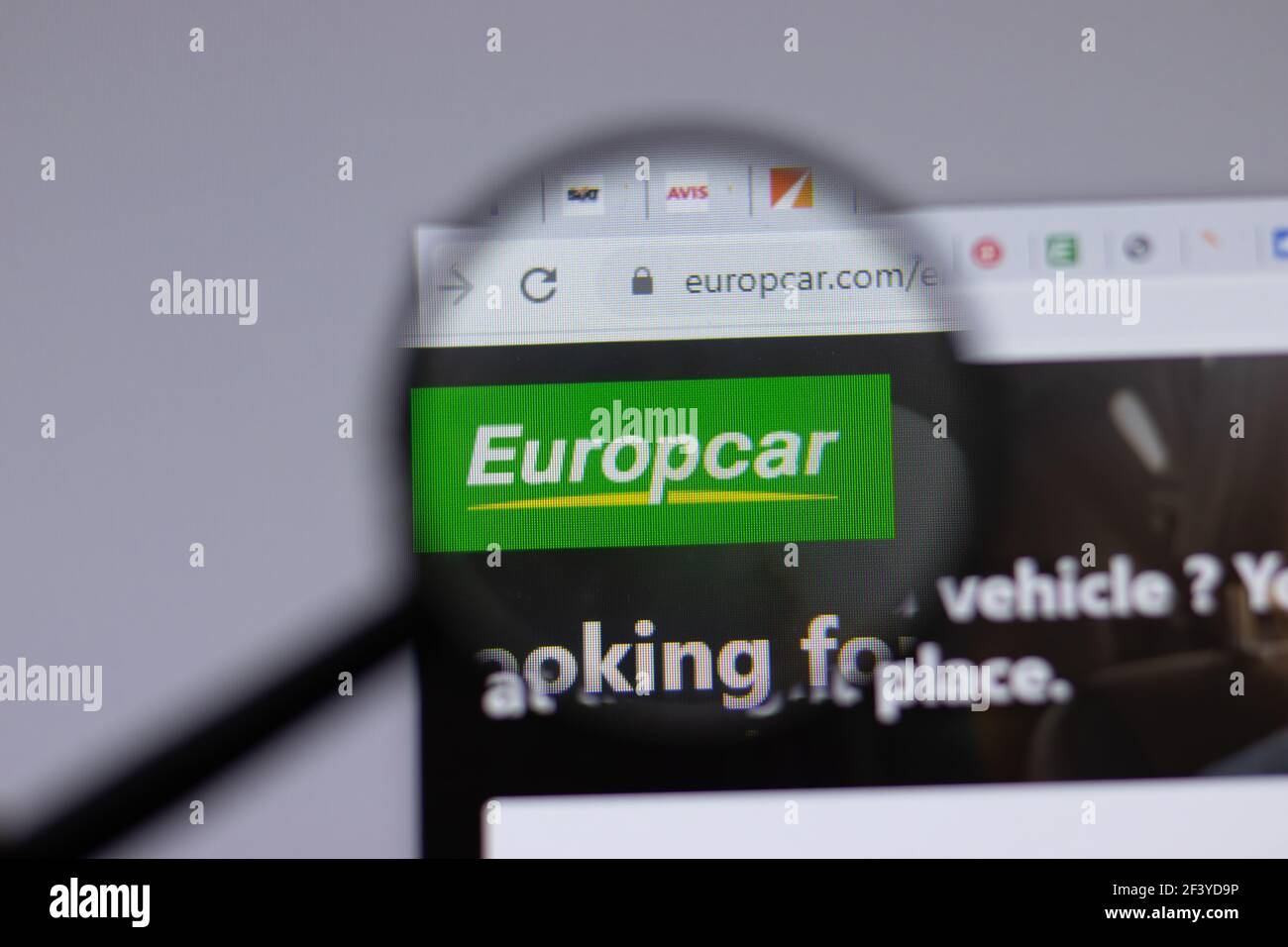 Europcar website hi-res stock photography and images - Alamy