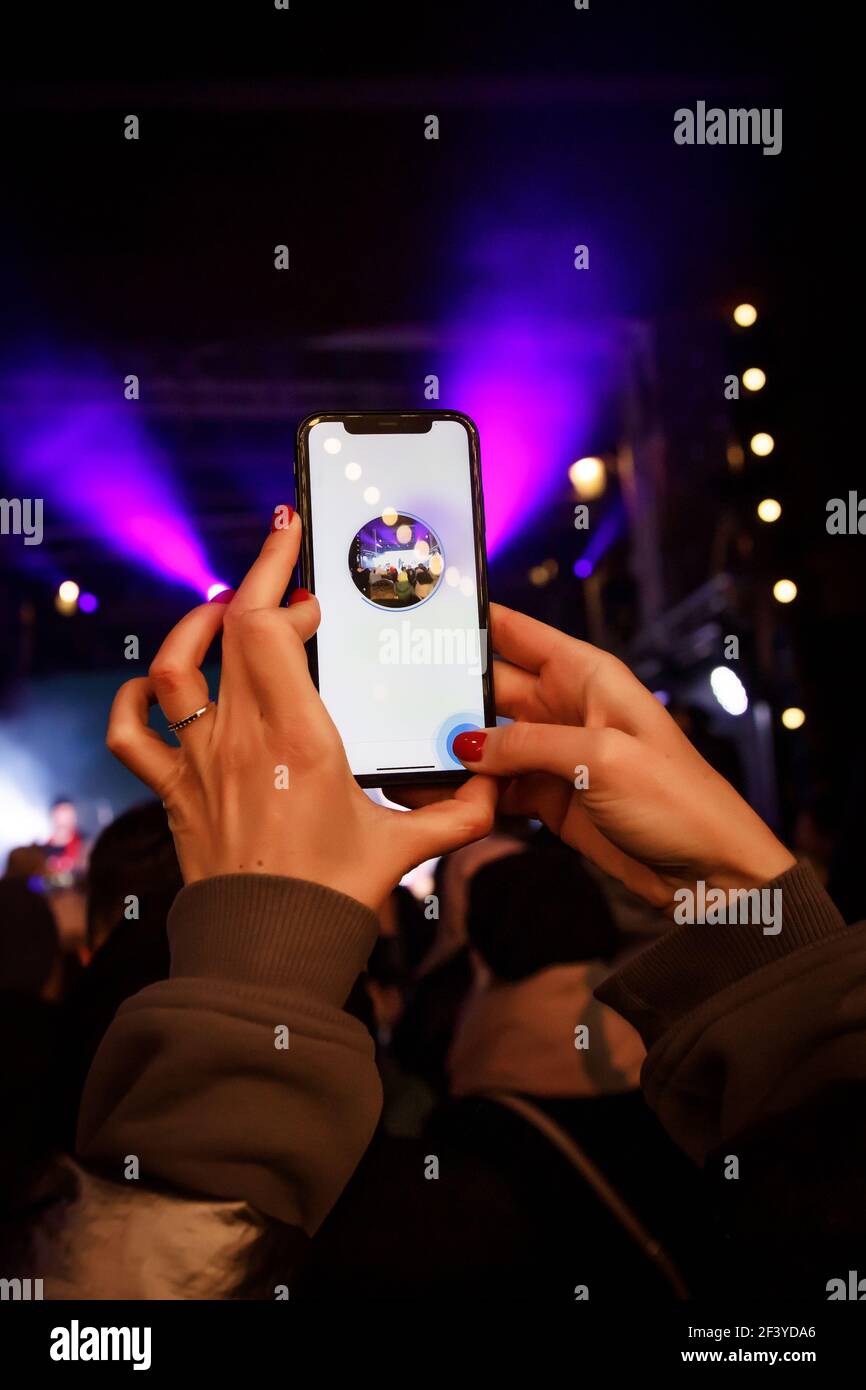 Shooting stage using smart phone hi-res stock photography and images ...