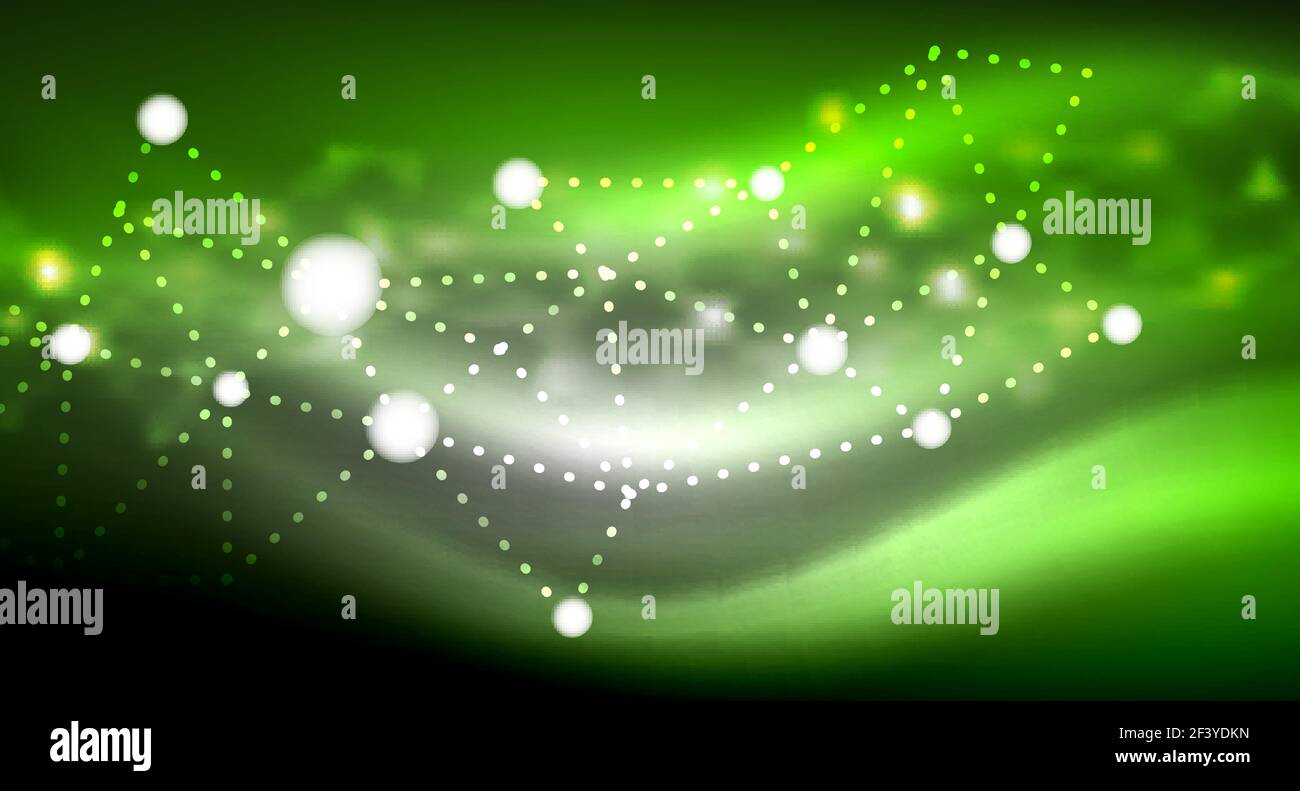 Shiny stars, neon glowing digital connected light dots. Shiny stars ...