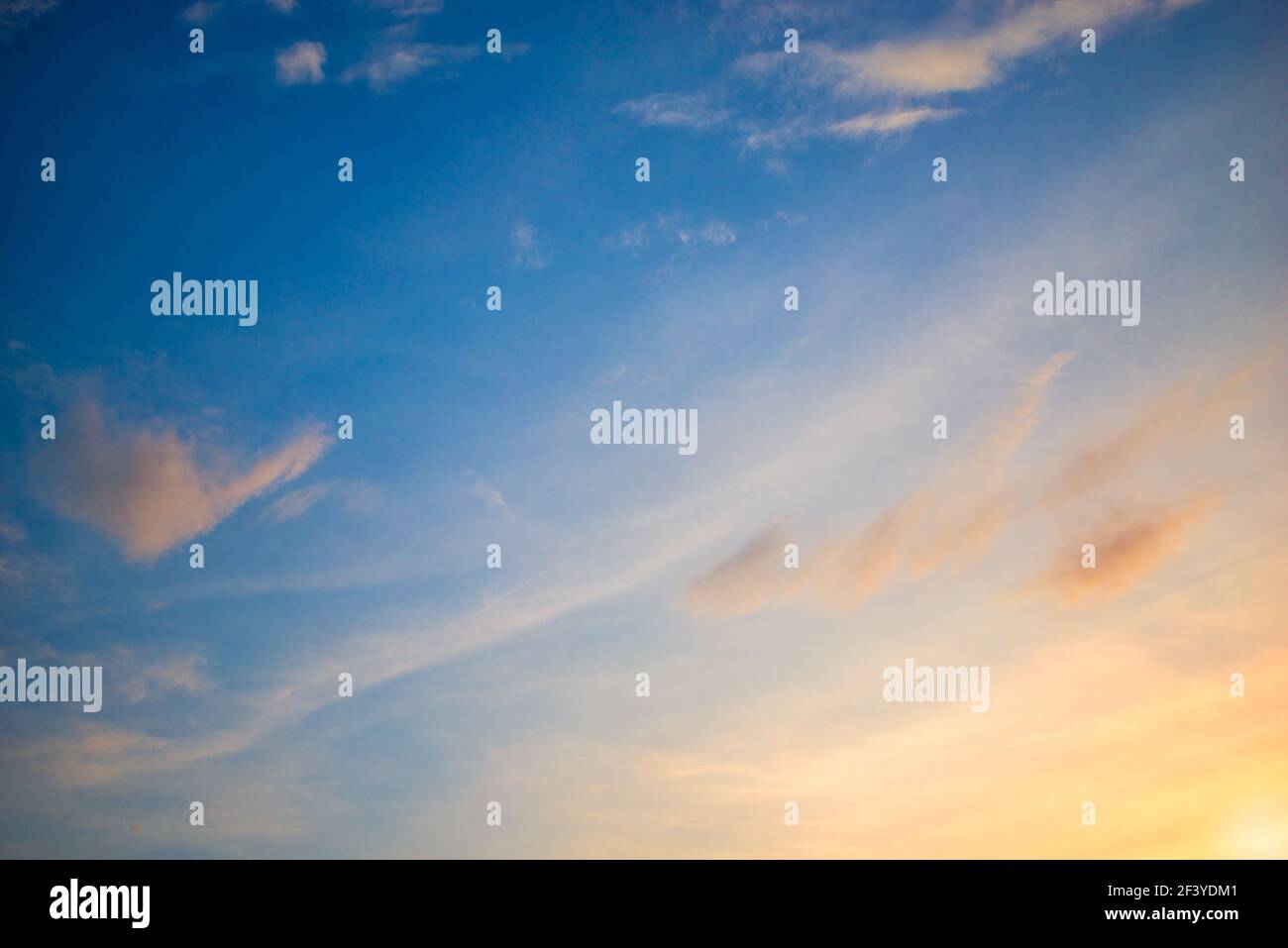 Beautiful sky with cloud before sunset Stock Photo - Alamy