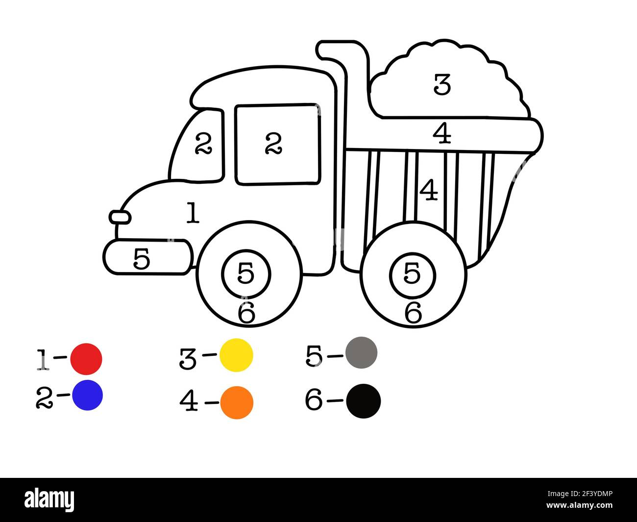 Coloring by numbers Cut Out Stock Images & Pictures - Alamy