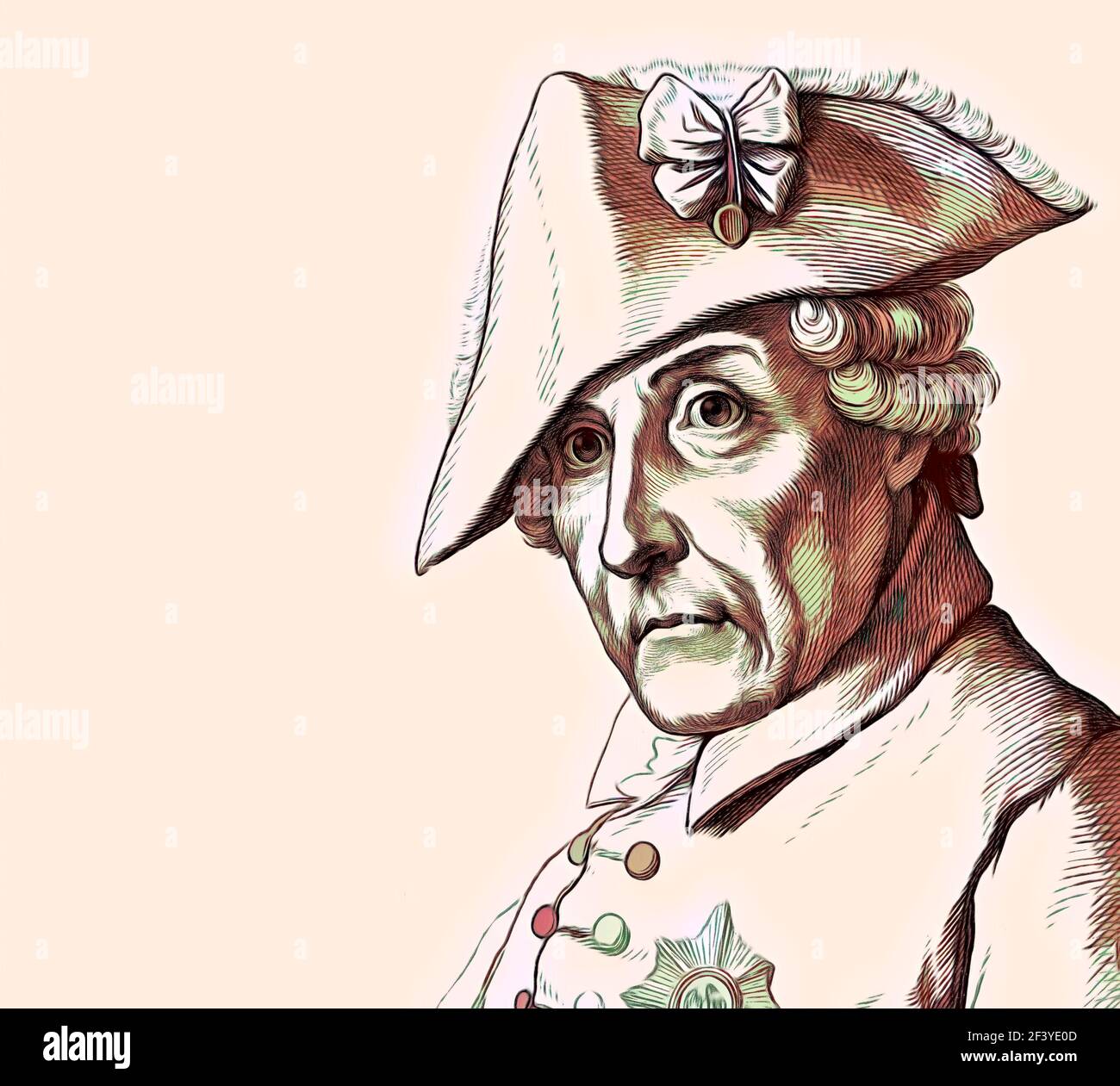 Frederick II or Frederick the Great, 1712 - 1786, King of Prussia and ...