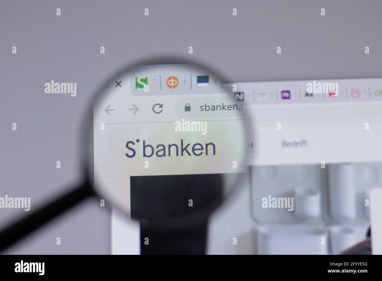 New York, USA - 18 March 2021: S-Bank Sbanken company logo icon on ...