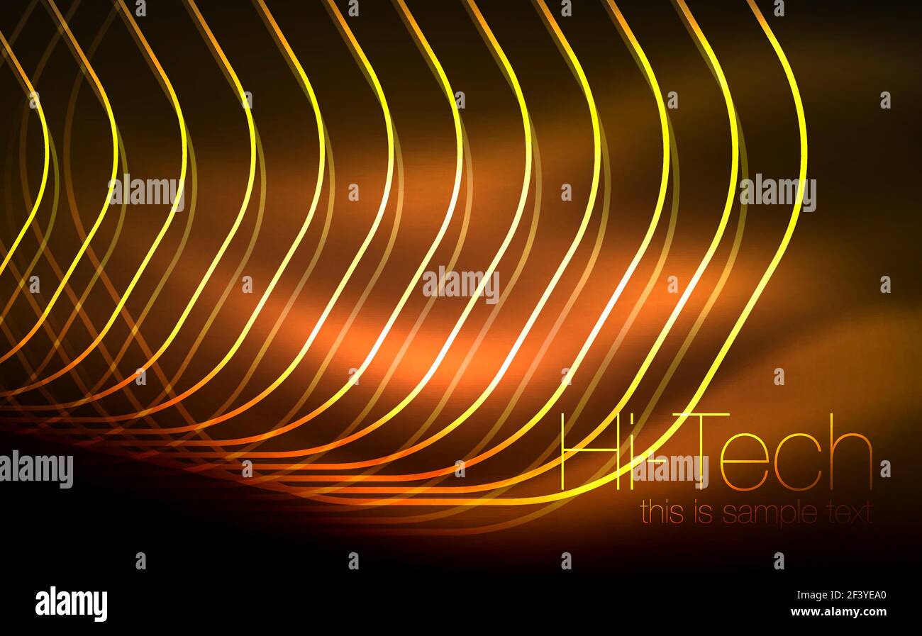 Outline hexagons, glowing geometric shapes, digital techno abstract ...