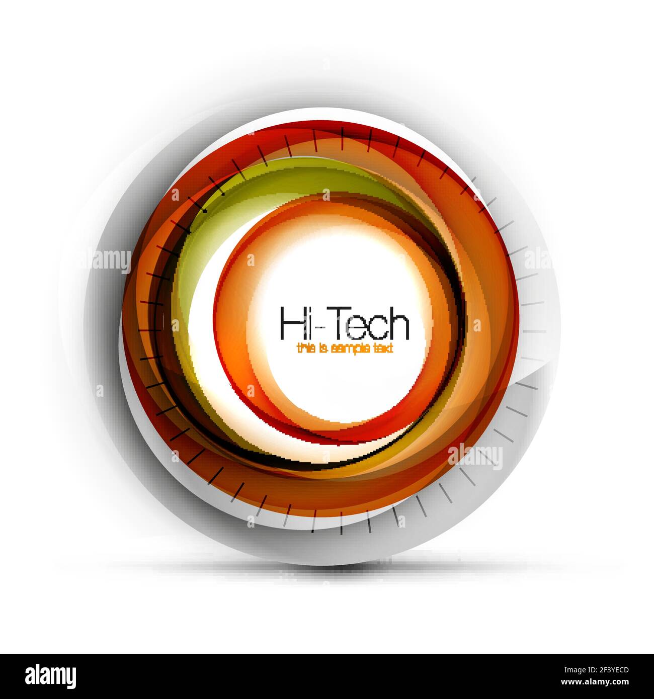 Digital techno sphere web banner, button or icon with text. Glossy ...