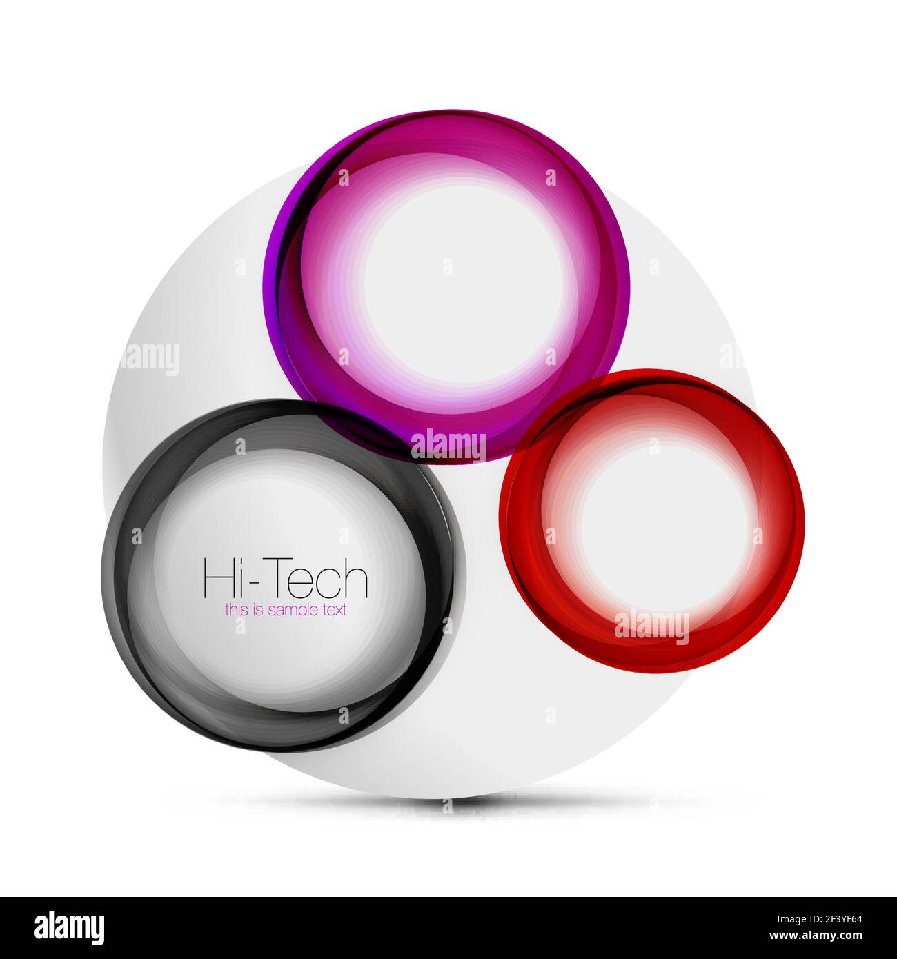 Circle web layout - digital techno spheres - web banner, button or icon ...