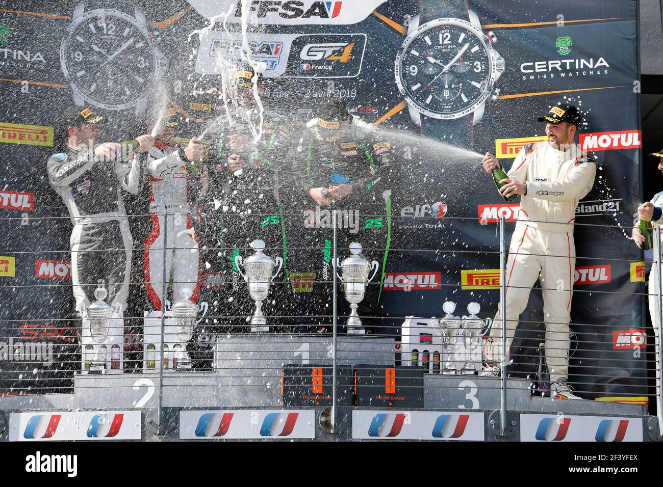 Podium Am, GOMAR Nicolas (fra), LAMBERT Julien (fra), Porsche Cayman ...