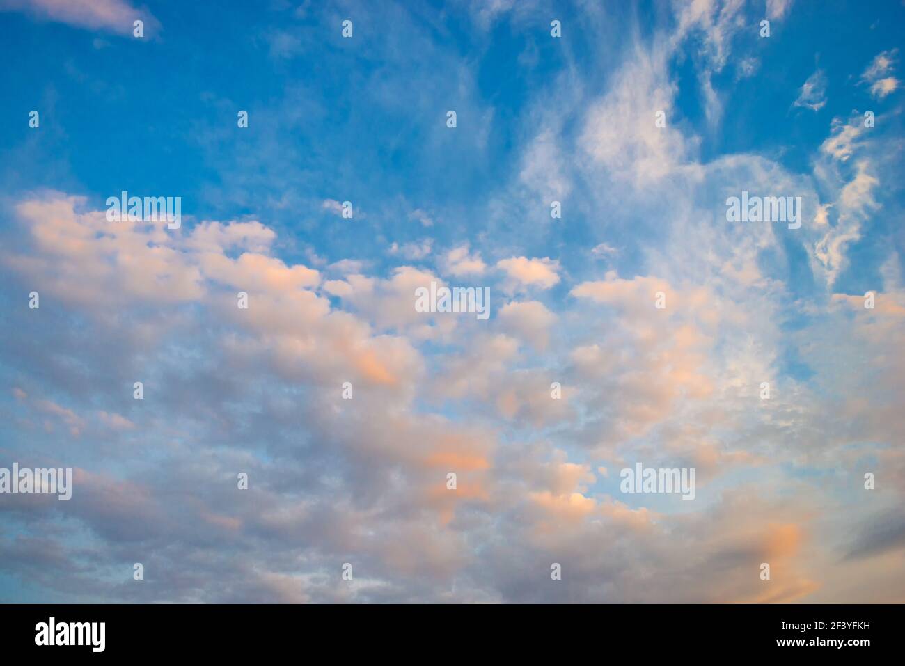 Beautiful sky with cloud before sunset Stock Photo - Alamy