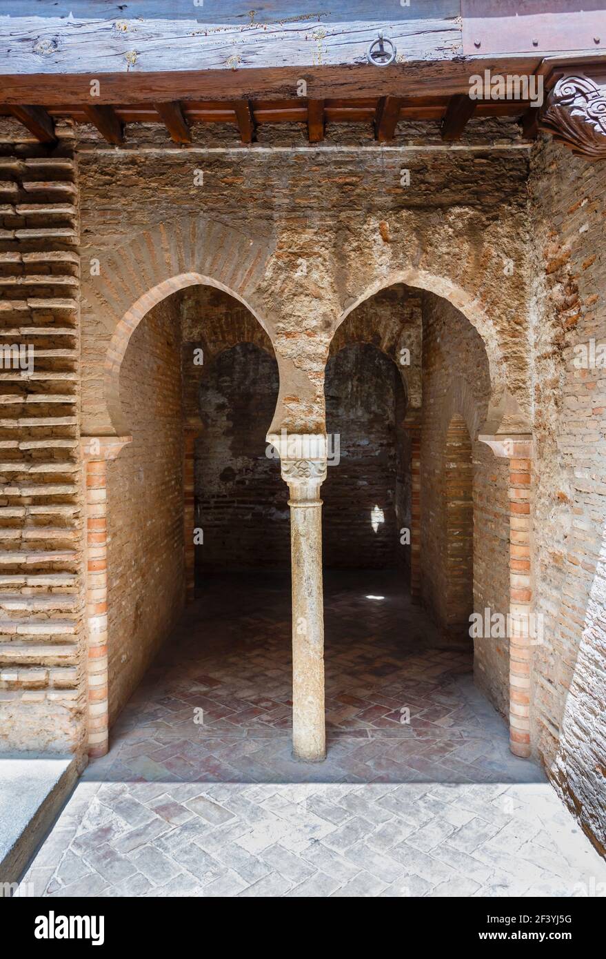 The ancient Mosque Baths, used as a stem bath (hamman) at the Alhambra ...