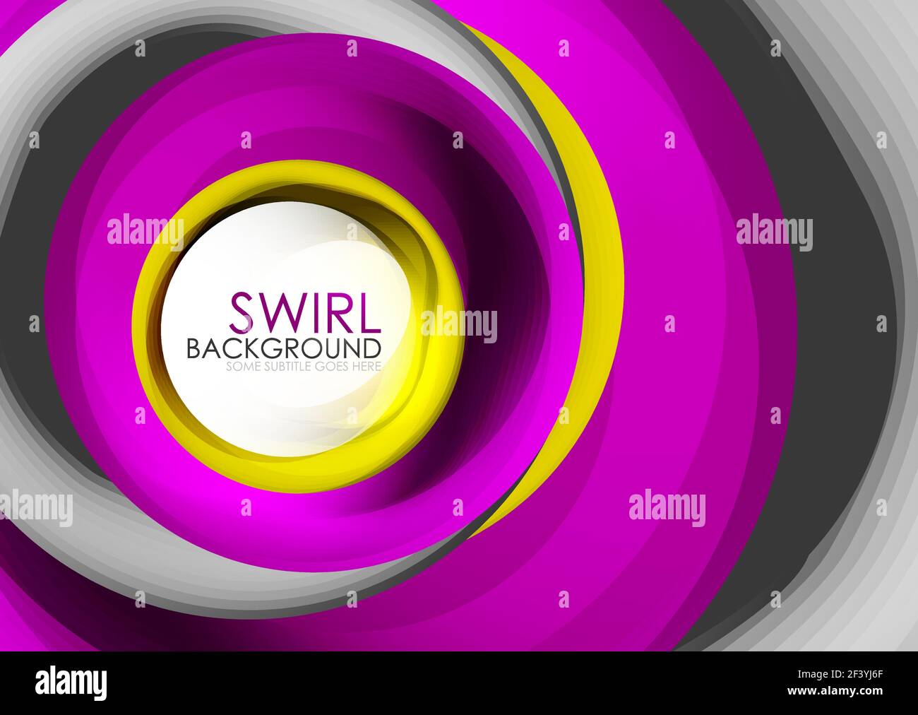 Spiral swirl flowing lines 3d vector abstract digital motion background ...