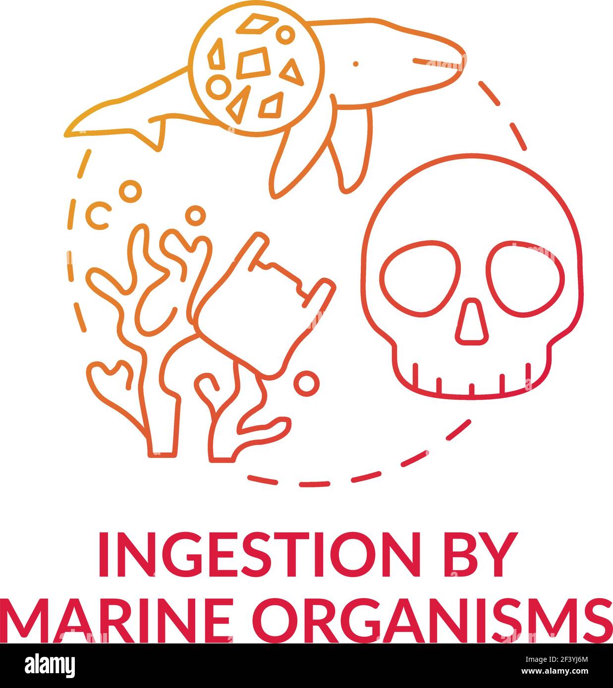 Ingestion by marine organisms concept icon Stock Vector Image & Art - Alamy