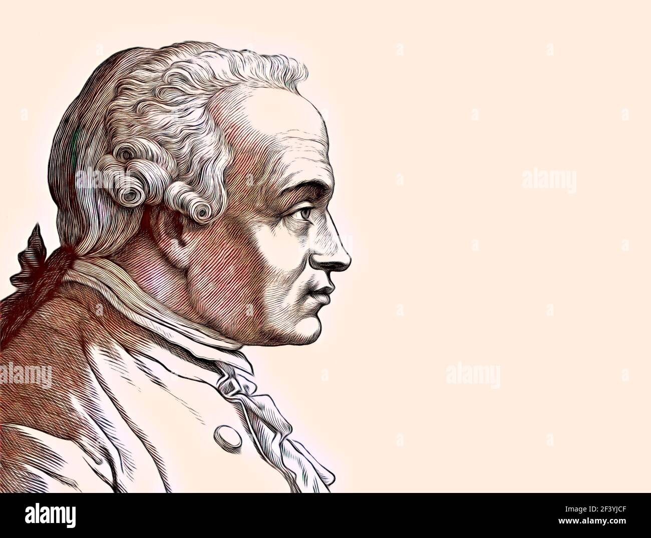 Immanuel Kant, 1724 - 1804, German philosopher of the Enlightenment ...