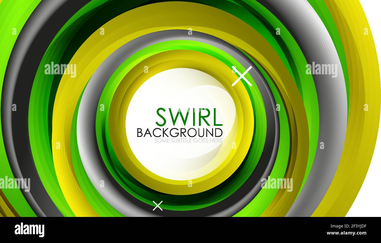 Spiral swirl flowing lines 3d vector abstract background. Spiral swirl ...