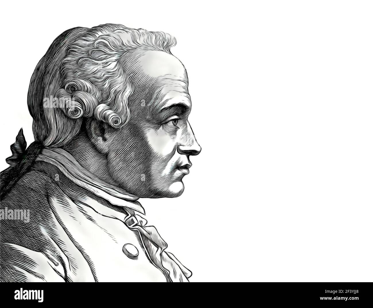 Immanuel Kant, 1724 - 1804, German philosopher of the Enlightenment ...