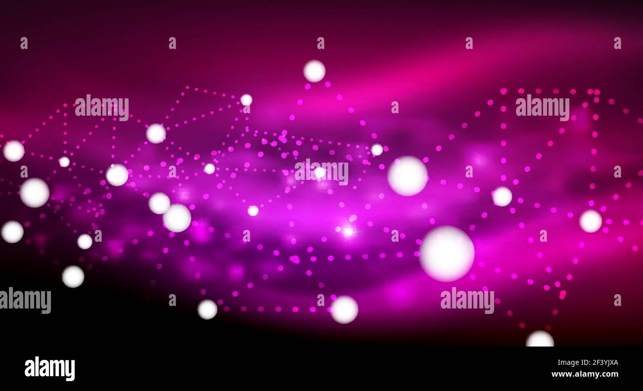 Shiny stars, neon glowing digital connected light dots. Shiny stars ...
