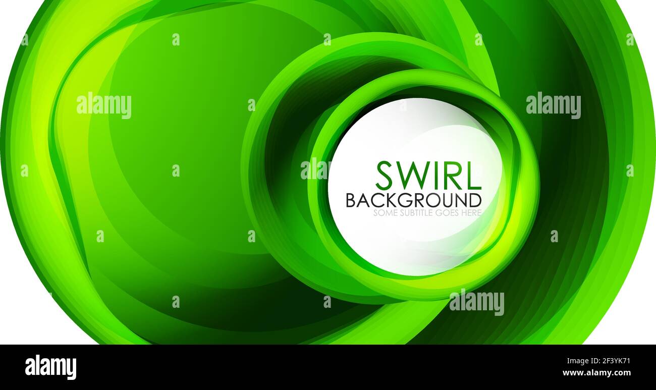 Spiral swirl flowing lines 3d vector abstract digital motion background ...