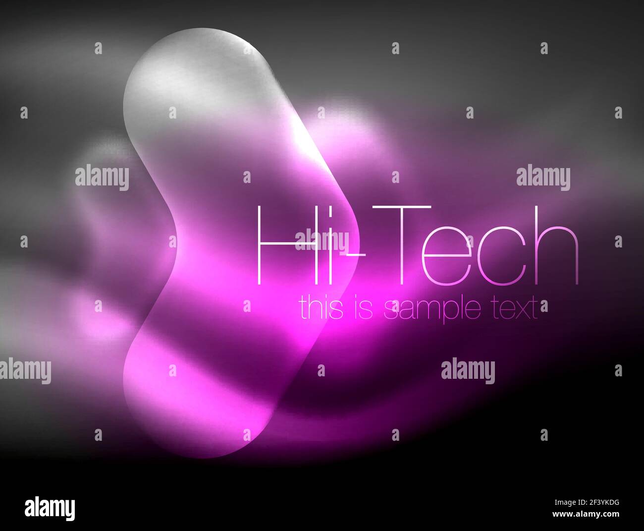 Blurred arrows in dark space. Neon pointers, glass glossy design ...