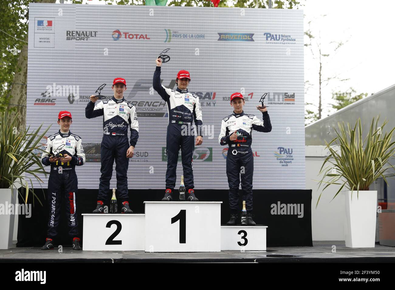Podium Race 1 COLLET Caio (bra), F4 FFSA Academy, DE WILDE Ugo (bel), F4 FFSA Academy, LECLERC ...