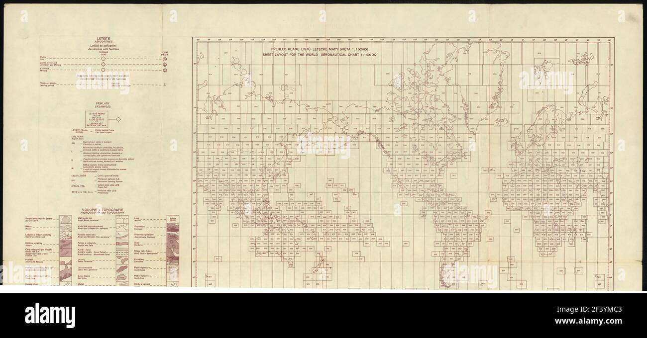 World map 1958 index sheet hi-res stock photography and images - Alamy