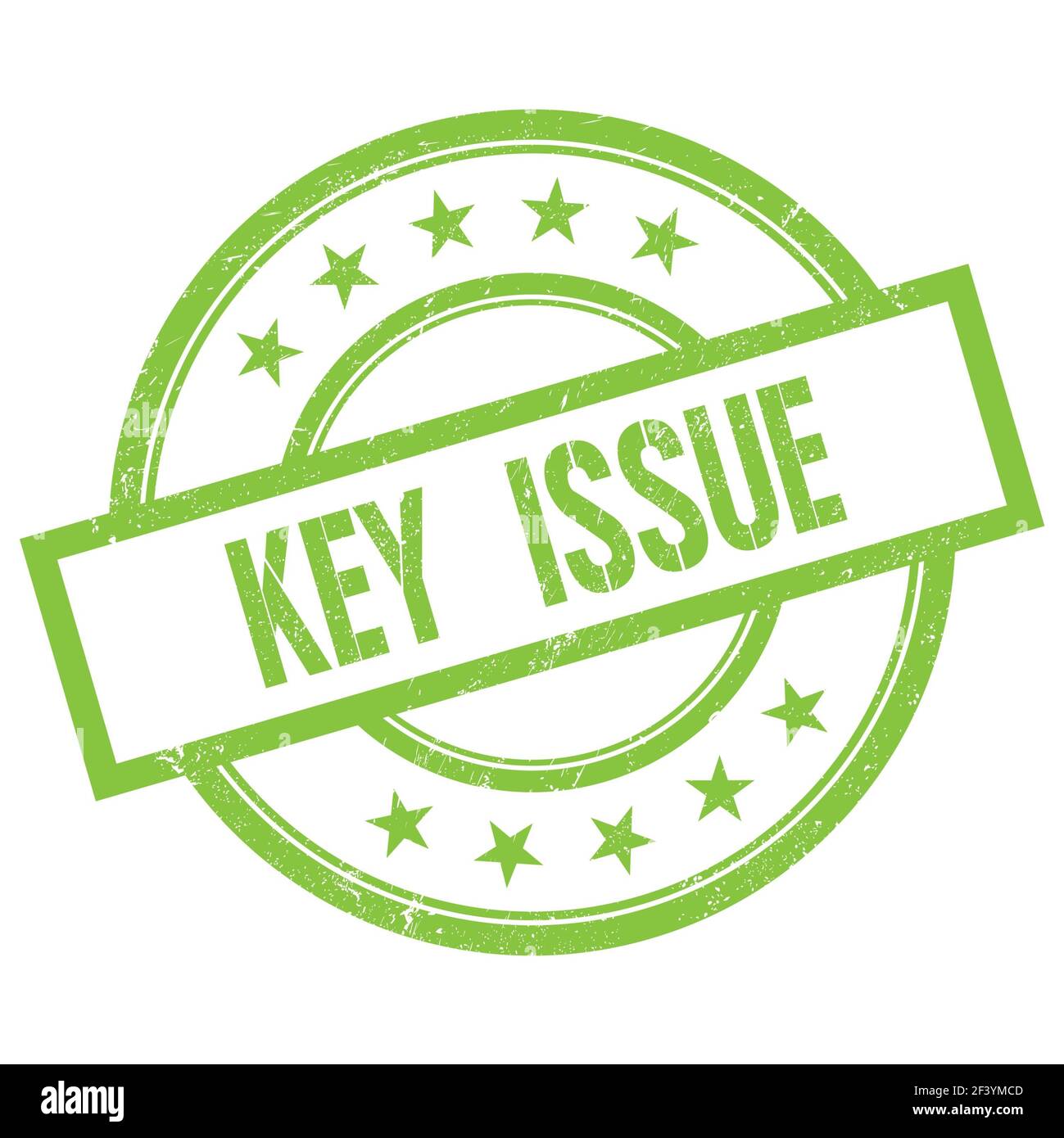 KEY ISSUE text written on green round vintage rubber stamp Stock Photo ...
