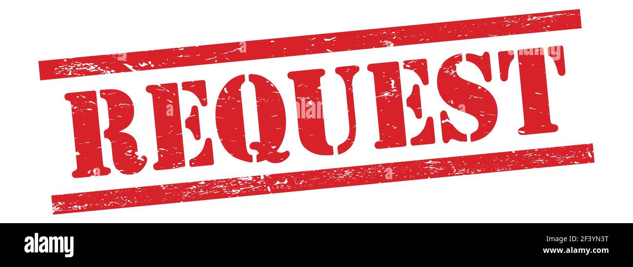 REQUEST text on red grungy vintage rubber stamp Stock Photo - Alamy