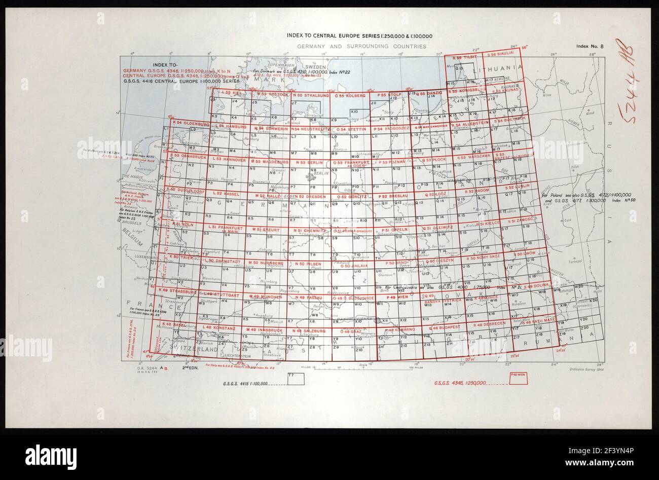 1944 map of germany hi-res stock photography and images - Alamy