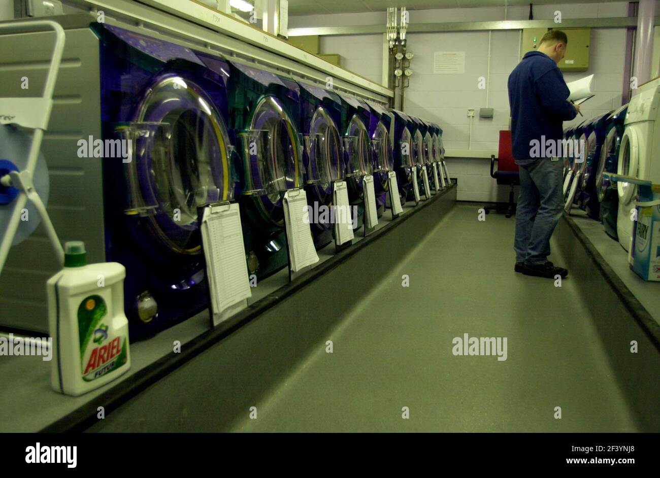 Dyson washing machines being tested at the Malmesbury factory Stock ...