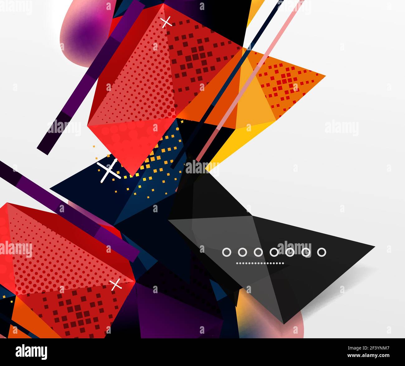 Abstract geometric background, polygonal triangle elements, lines and ...