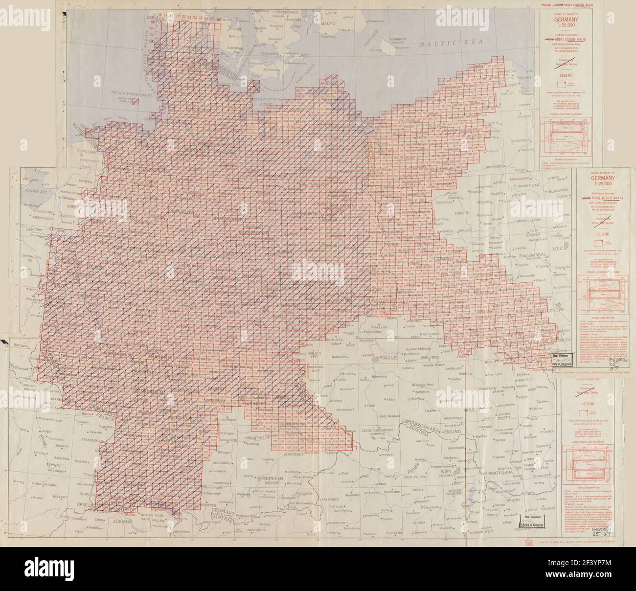Germany map 1953 Stock Photo - Alamy