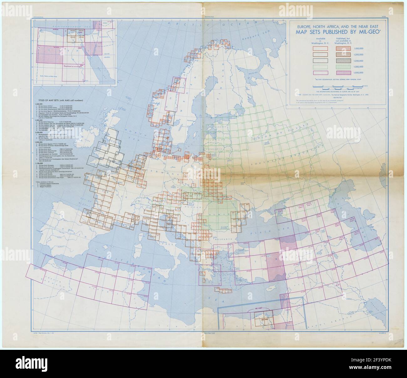 Map of 1950s europe hi-res stock photography and images - Alamy